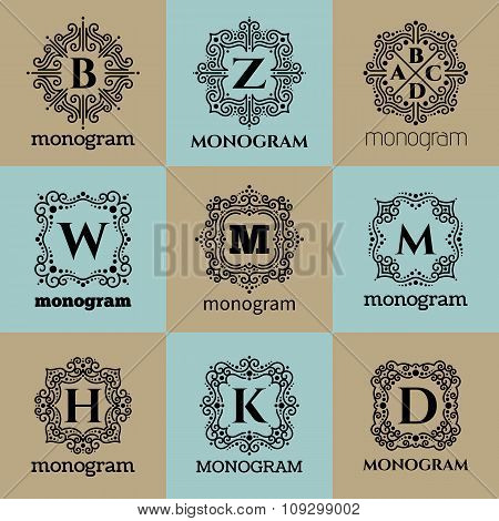 Vintage Monogram Vector & Photo (Free Trial) | Bigstock