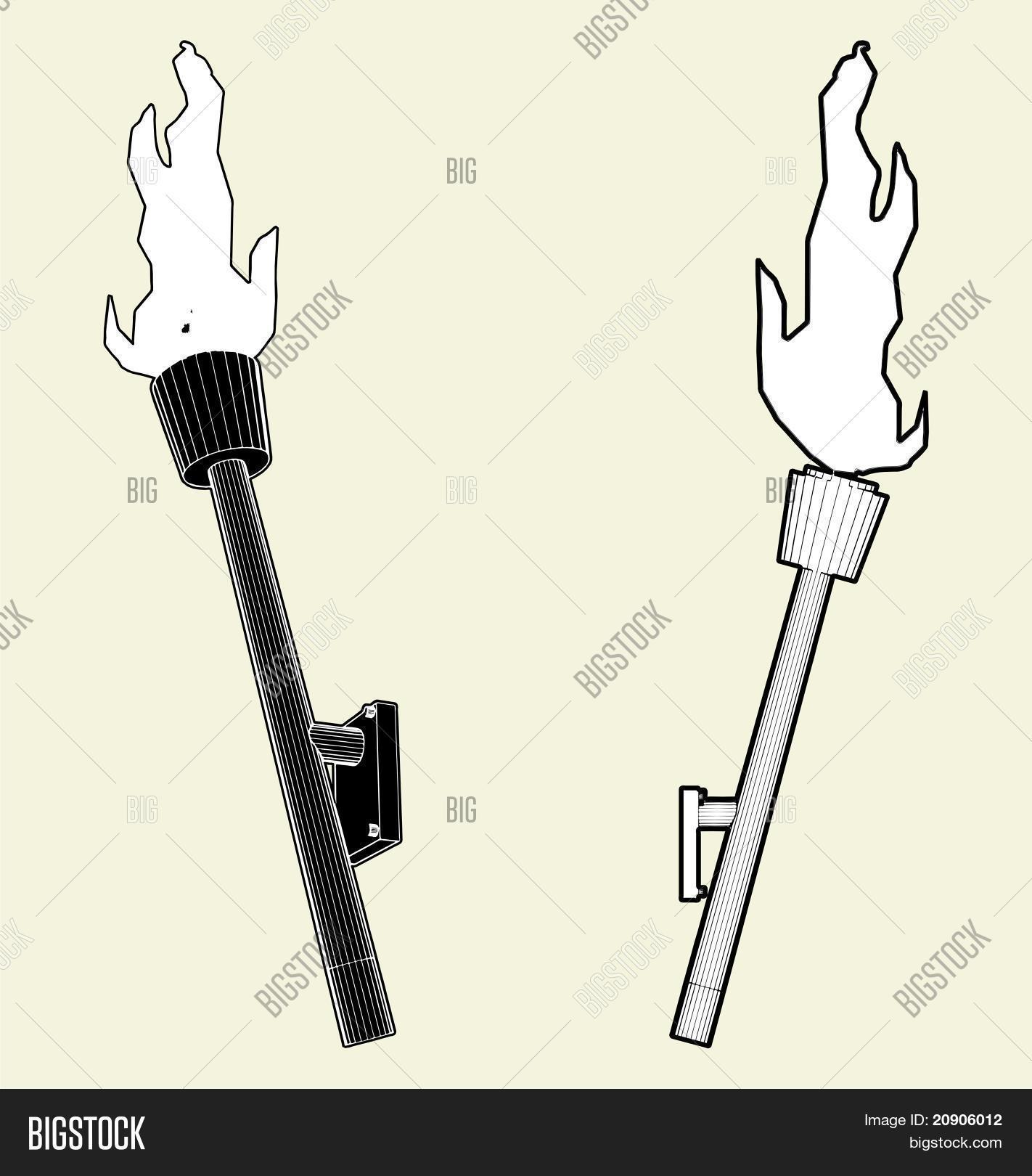 Medieval Wall Torch Vector & Photo (Free Trial) | Bigstock