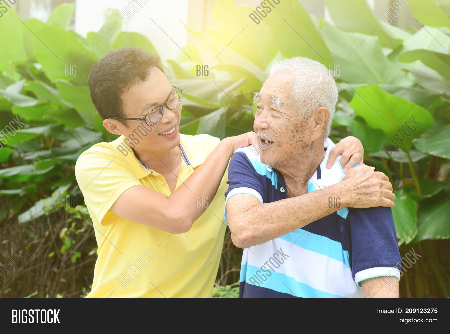 Asian Old Man Shoulder Image & Photo (Free Trial) | Bigstock