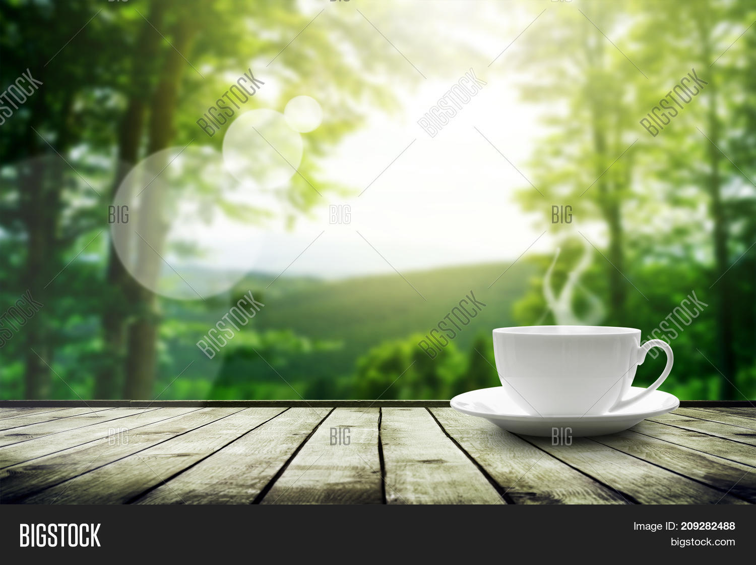Cup Tea On Table Over Image & Photo (Free Trial) | Bigstock