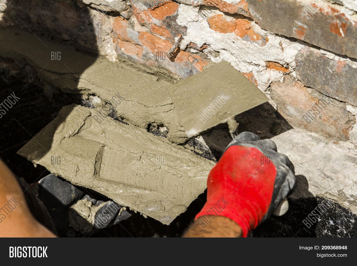 Worker Wall Plastering Image & Photo (Free Trial) | Bigstock