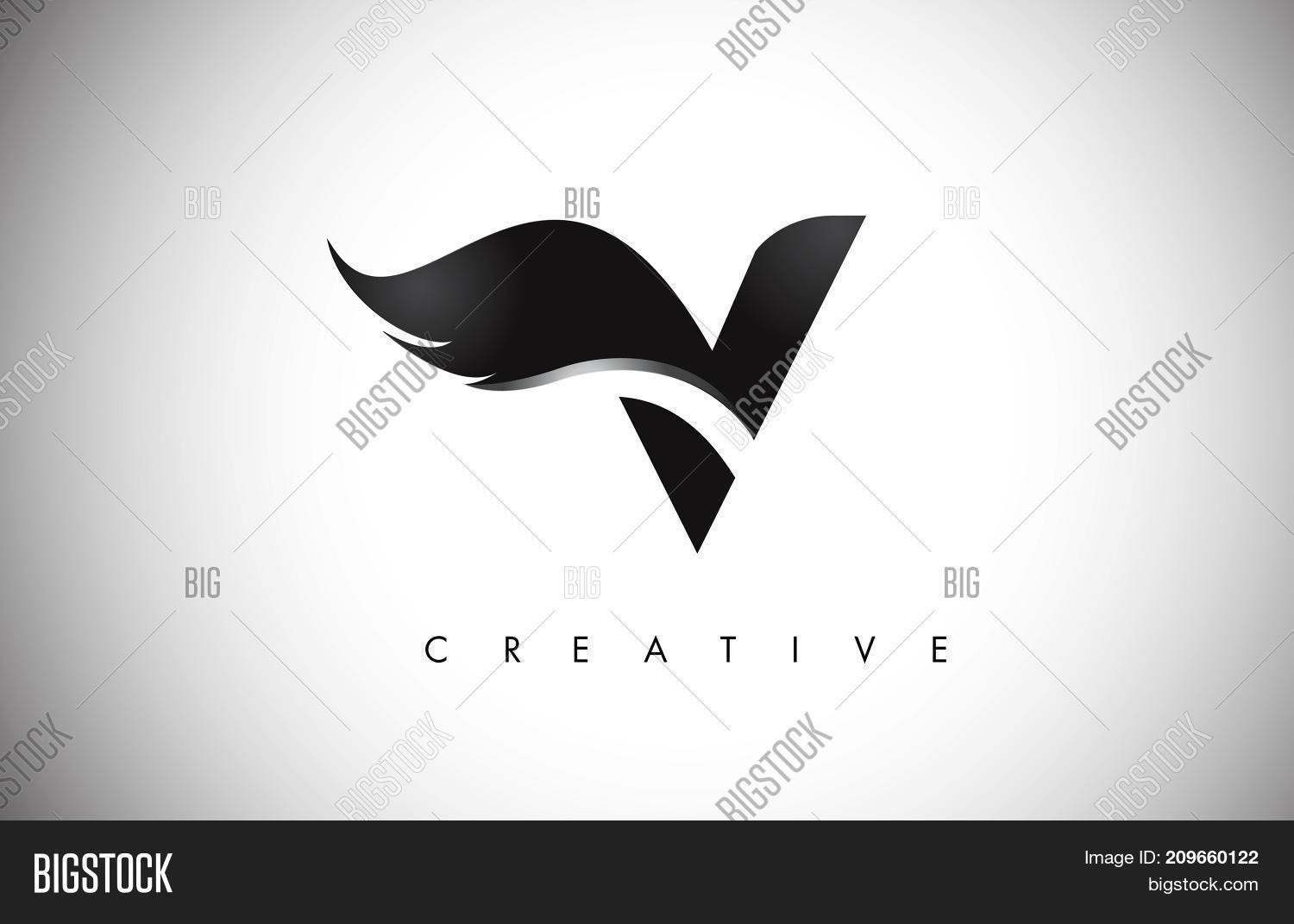 V Letter Wings Logo Vector & Photo (Free Trial) | Bigstock