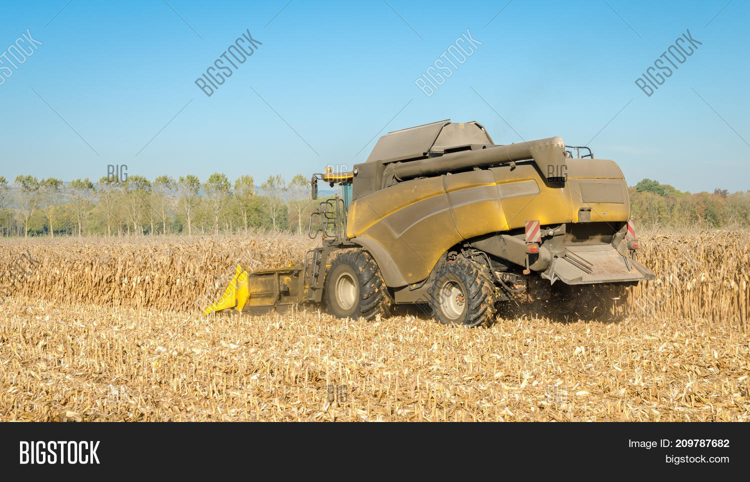 Yellow Combine Image & Photo (Free Trial) | Bigstock
