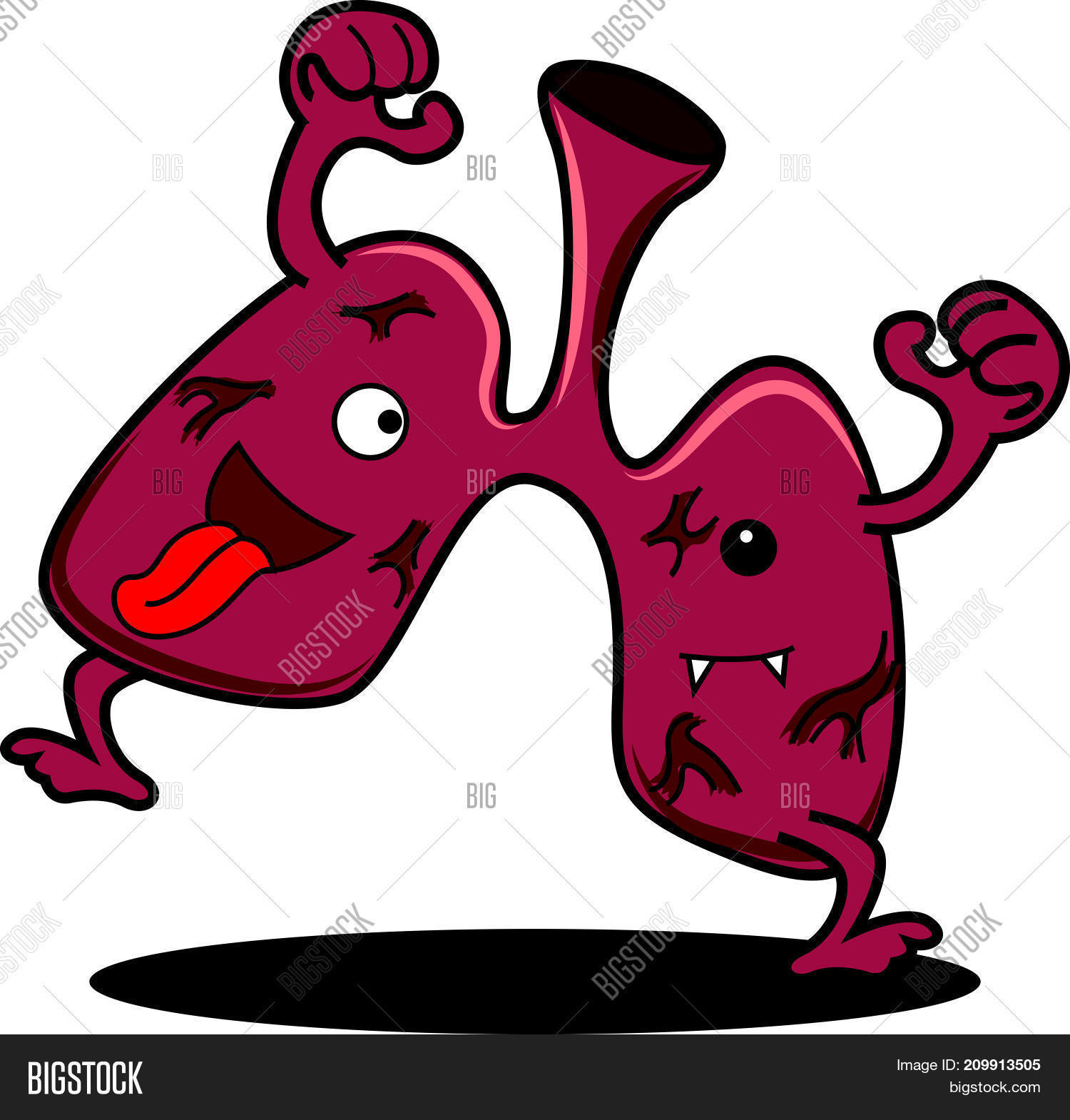 Evil Damaged Lung Vector & Photo (Free Trial) | Bigstock