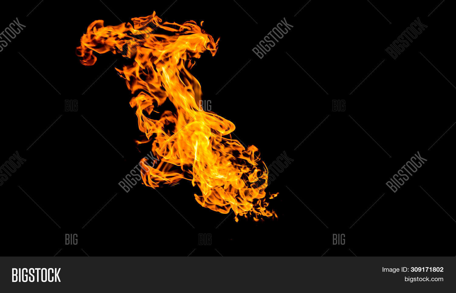 Fire On Black Image & Photo (Free Trial) | Bigstock