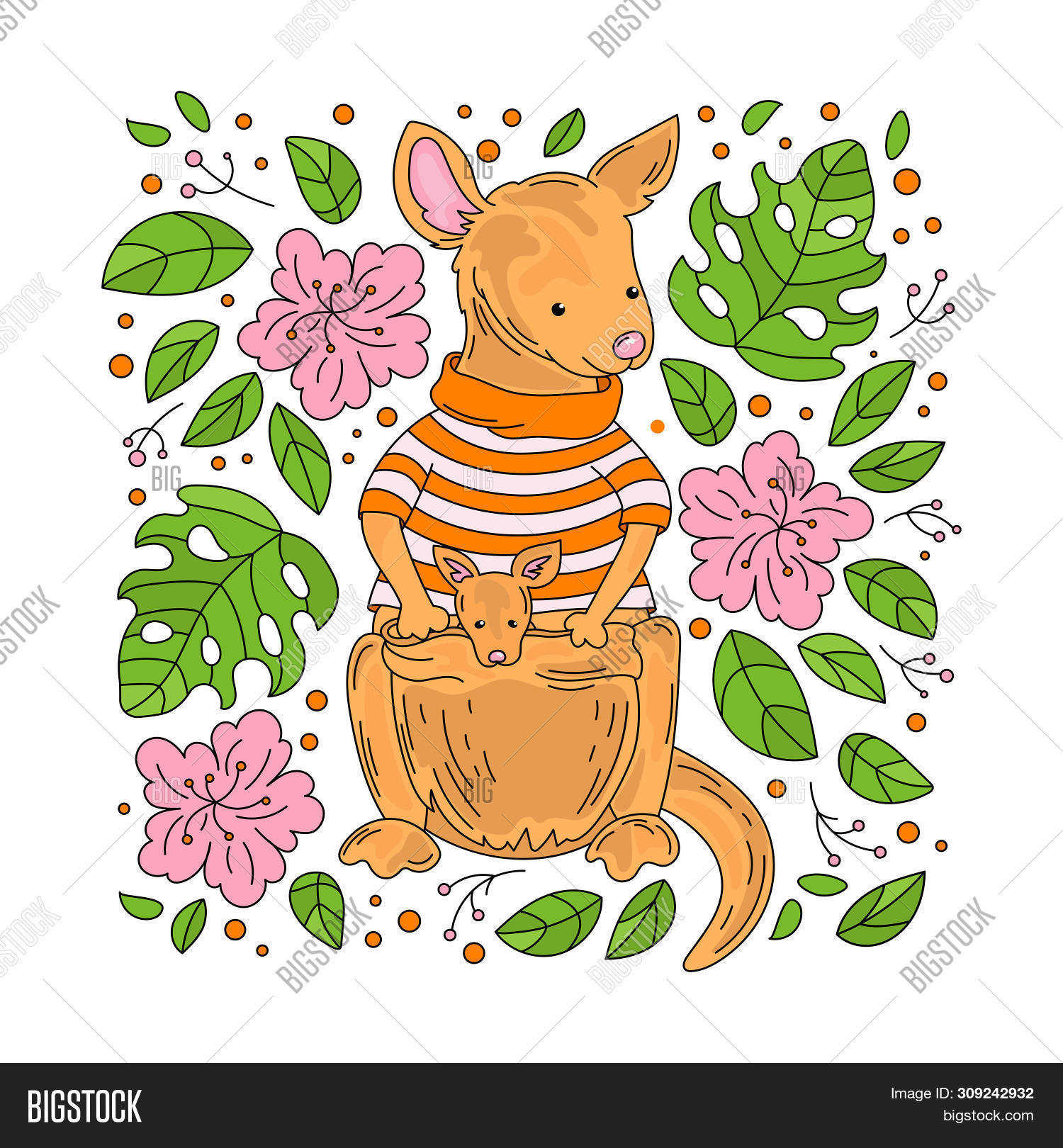 Mama Kangaroo Vector & Photo (Free Trial) | Bigstock