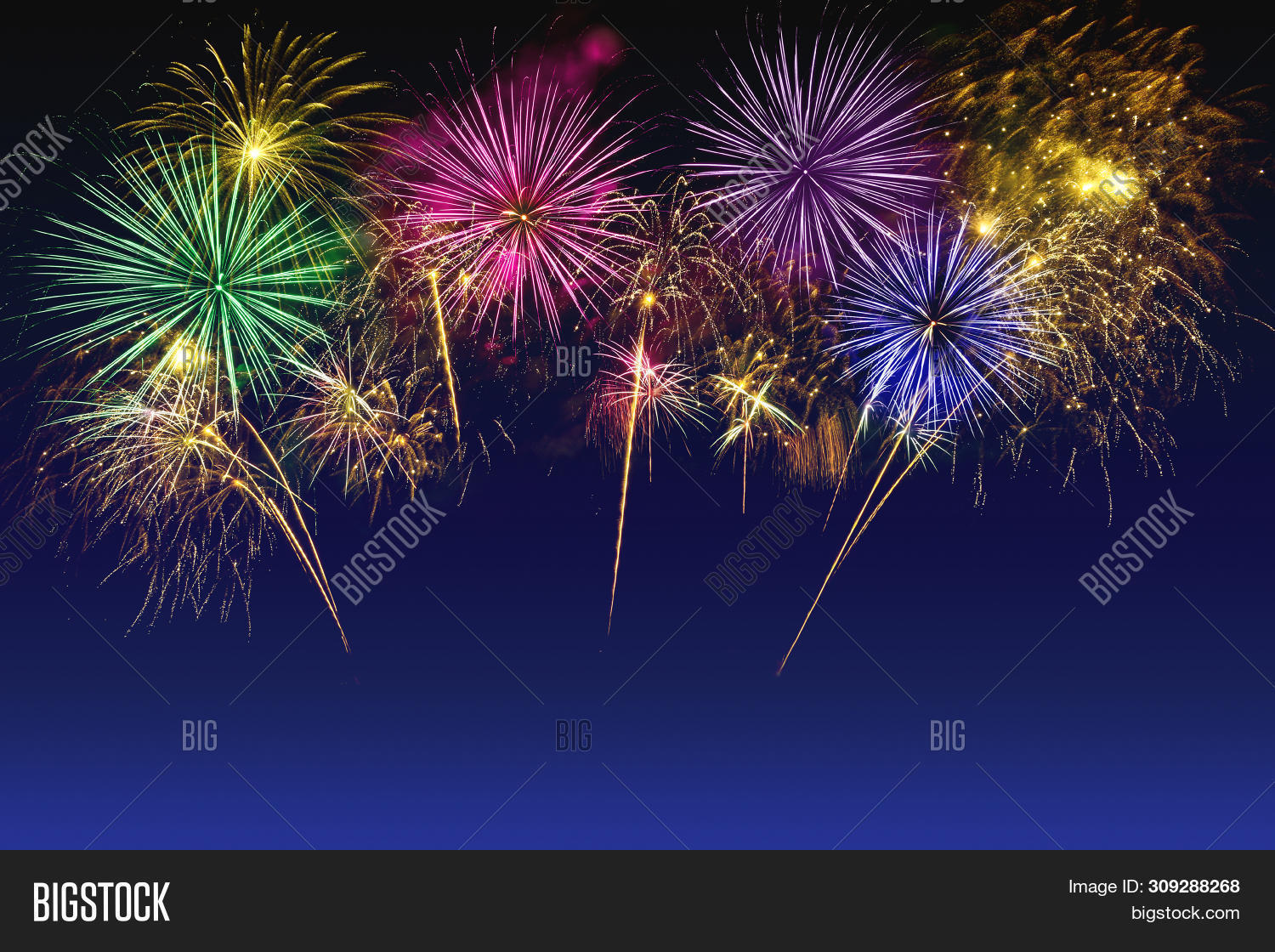 Colorful Fireworks Image & Photo (Free Trial) | Bigstock