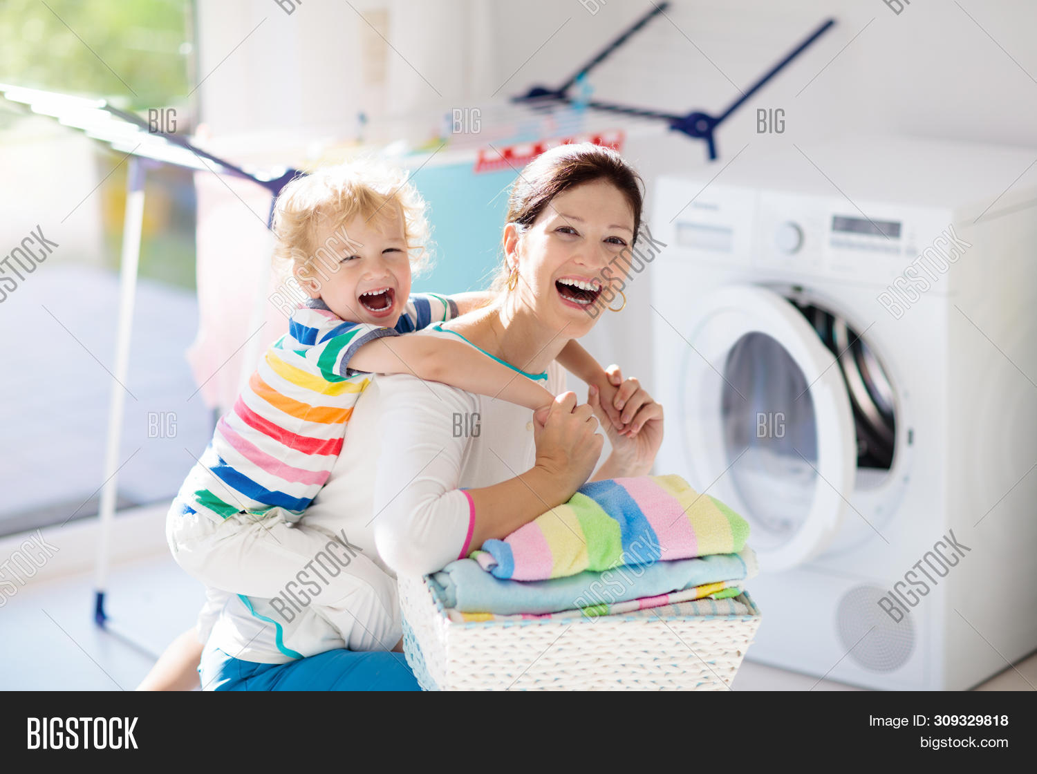 Family Laundry Room Image & Photo (Free Trial) | Bigstock