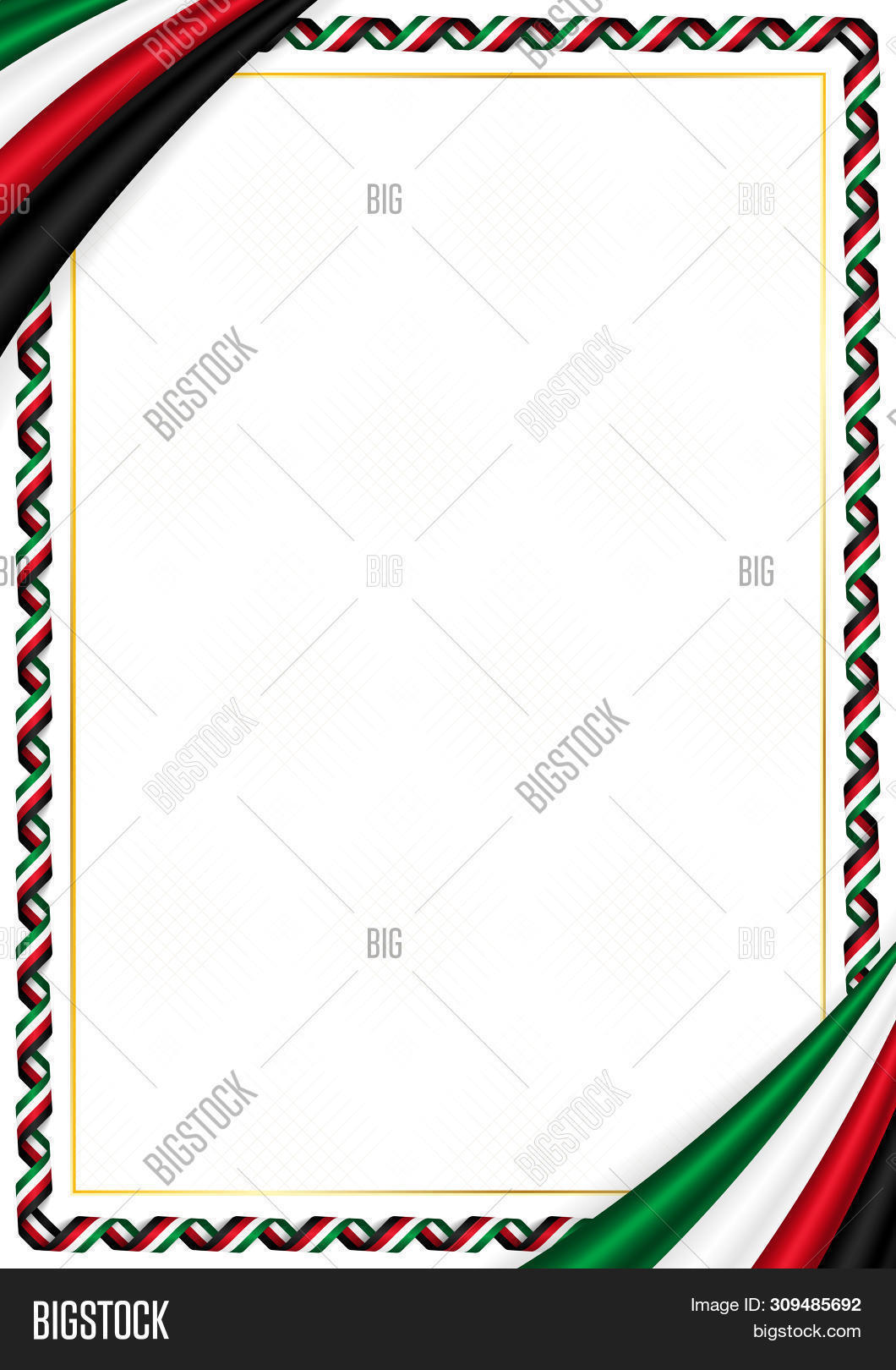 Border Made Kuwait Vector & Photo (Free Trial) | Bigstock