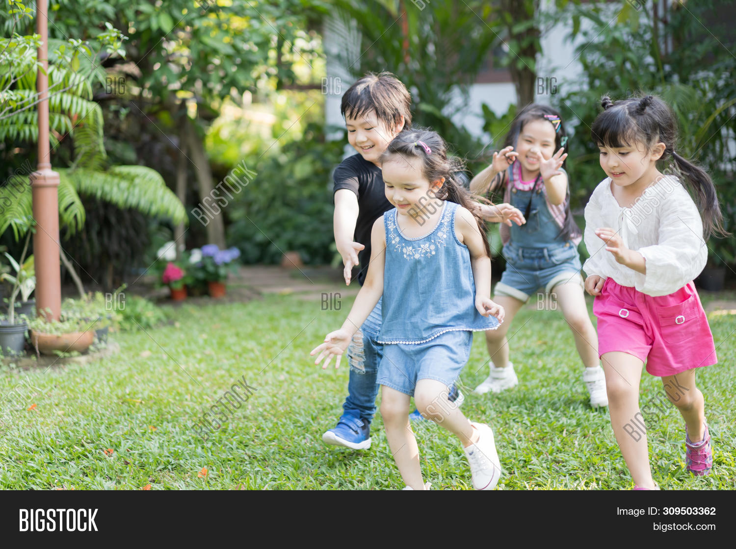 Kids Playing Outdoors Image & Photo (Free Trial) | Bigstock