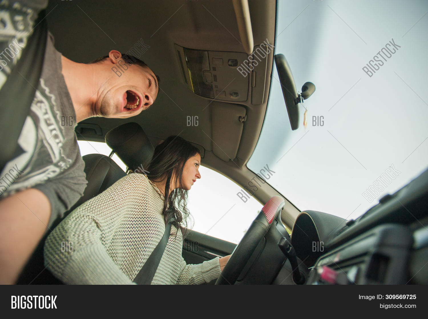 Fear When Girl Driving Image & Photo (Free Trial) | Bigstock