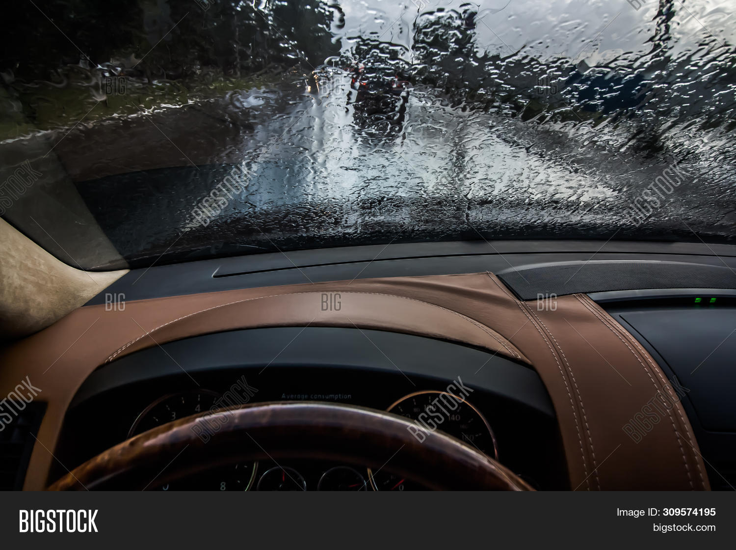 Car Goes Rain. View Image & Photo (Free Trial) | Bigstock