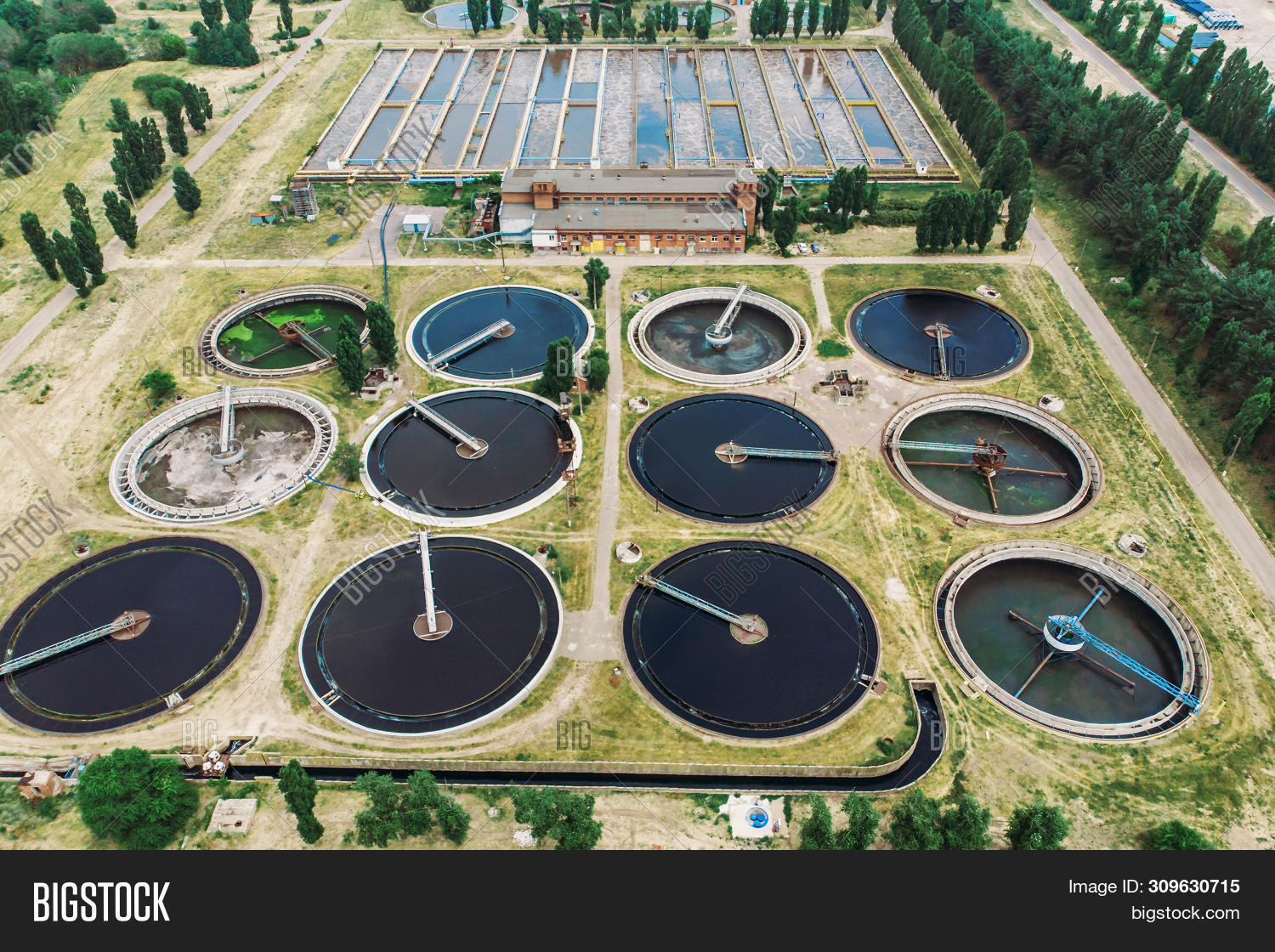 Aerial View Wastewater Image & Photo (Free Trial) | Bigstock
