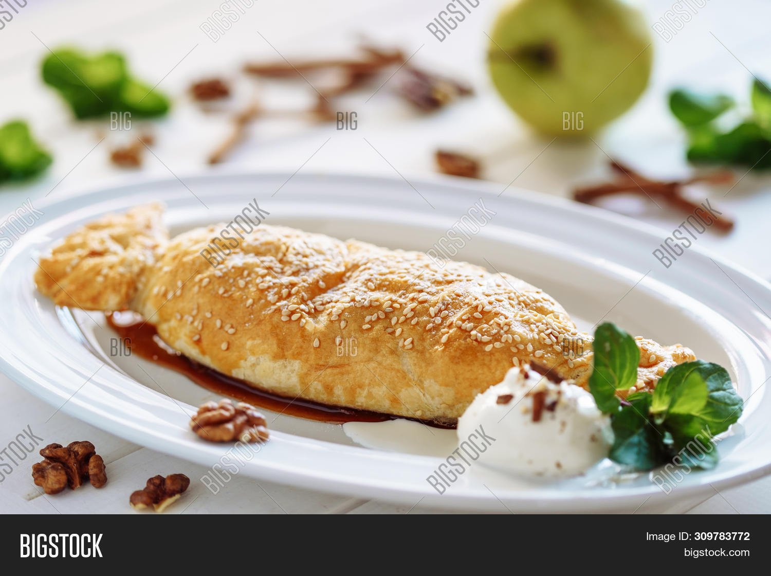Apple Pastry Strudel Image & Photo (Free Trial) | Bigstock