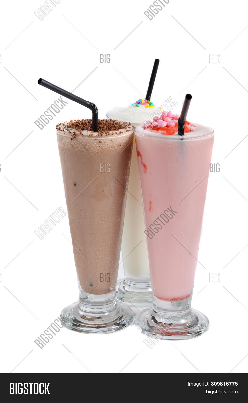 Three Types Milkshake Image & Photo (Free Trial) | Bigstock