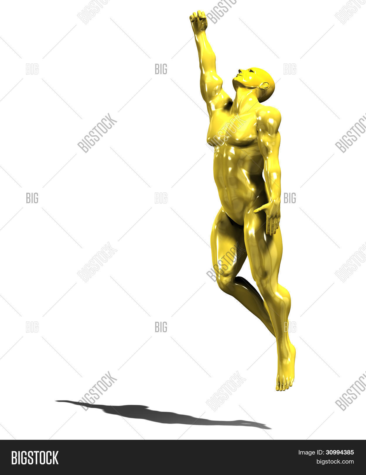 Gold Hero Man Statue Image & Photo (Free Trial) | Bigstock