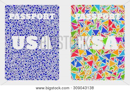 Usa Passport Collage Vector & Photo (Free Trial) | Bigstock