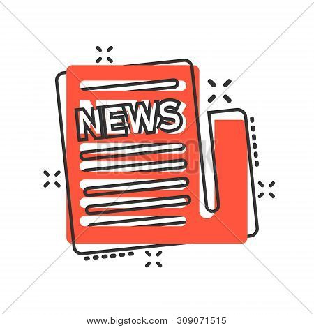 Newspaper Icon Comic Vector & Photo (Free Trial) | Bigstock