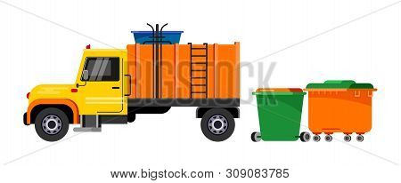 Garbage Truck Vector Vector & Photo (Free Trial) | Bigstock