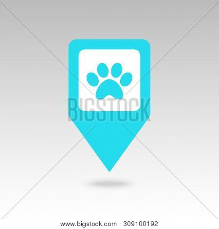 Dog Paw Pin Map Icon Vector & Photo (Free Trial) | Bigstock