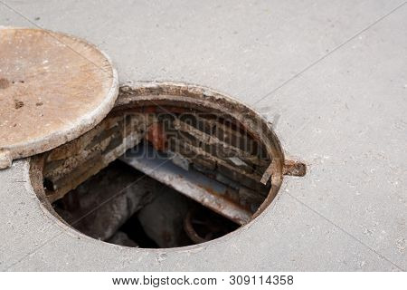 Closeup Open Manhole Image & Photo (Free Trial) | Bigstock