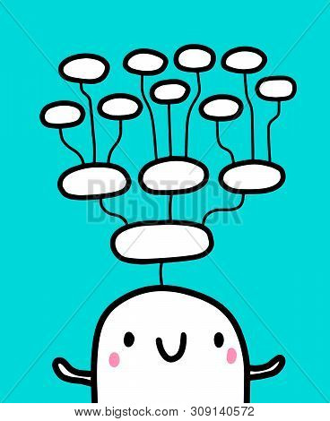 Mind Map Hand Drawn Vector & Photo (Free Trial) | Bigstock