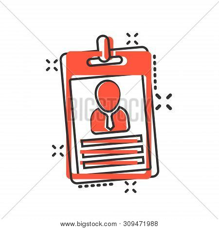 Id Card Icon Comic Vector & Photo (Free Trial) | Bigstock