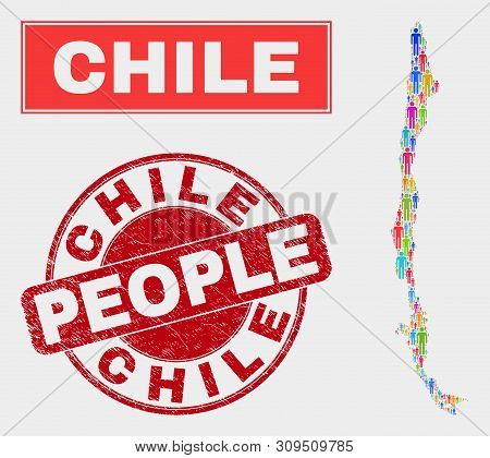 Demographic Chile Map Vector & Photo (Free Trial) | Bigstock