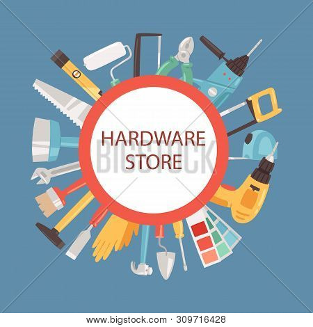 Hardware Store Banner Vector & Photo (Free Trial) | Bigstock