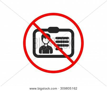 No Stop. Id Card Icon Vector & Photo (Free Trial) | Bigstock