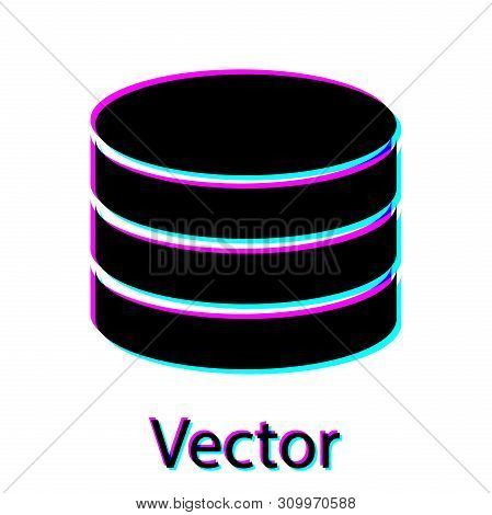 Black Database Icon Vector & Photo (Free Trial) | Bigstock