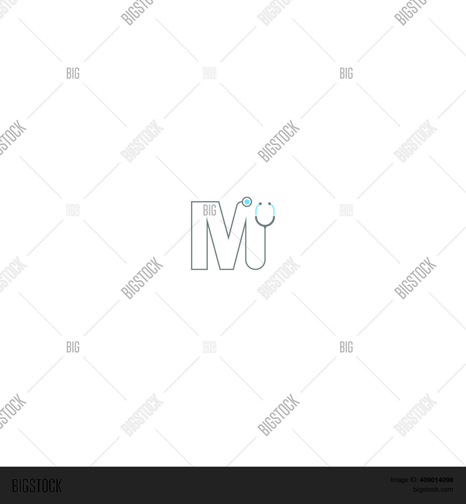 Letter M Stethoscope Vector & Photo (Free Trial) | Bigstock
