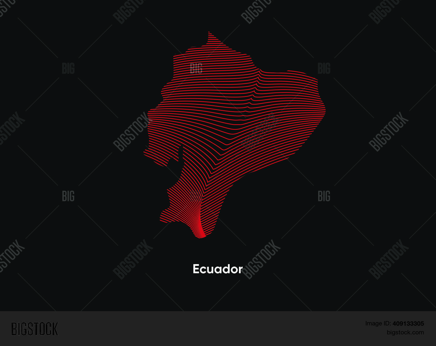 Dynamic Line Wave Map Vector & Photo (Free Trial) | Bigstock