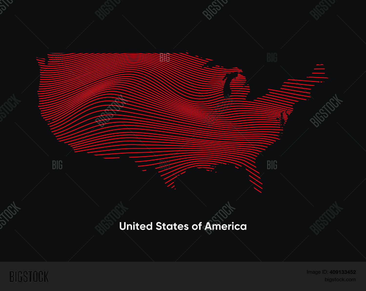 Dynamic Line Wave Map Vector & Photo (Free Trial) | Bigstock