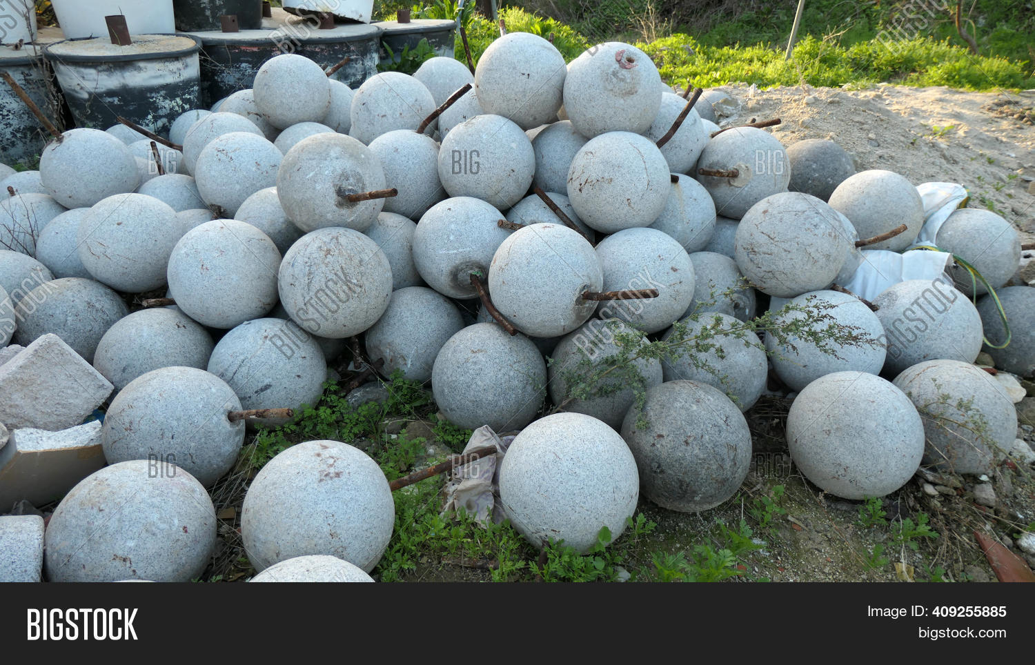 Pile Round Concrete Image & Photo (Free Trial) | Bigstock