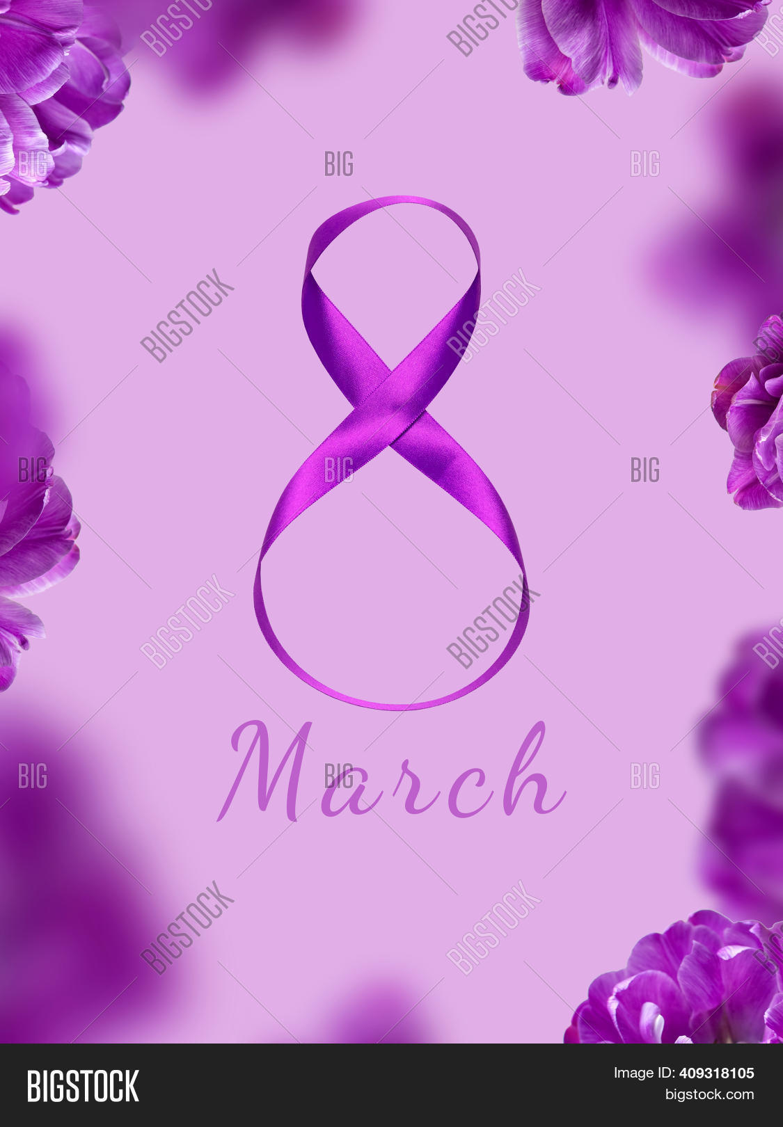 Number 8 Purple Ribbon Image & Photo (Free Trial) | Bigstock
