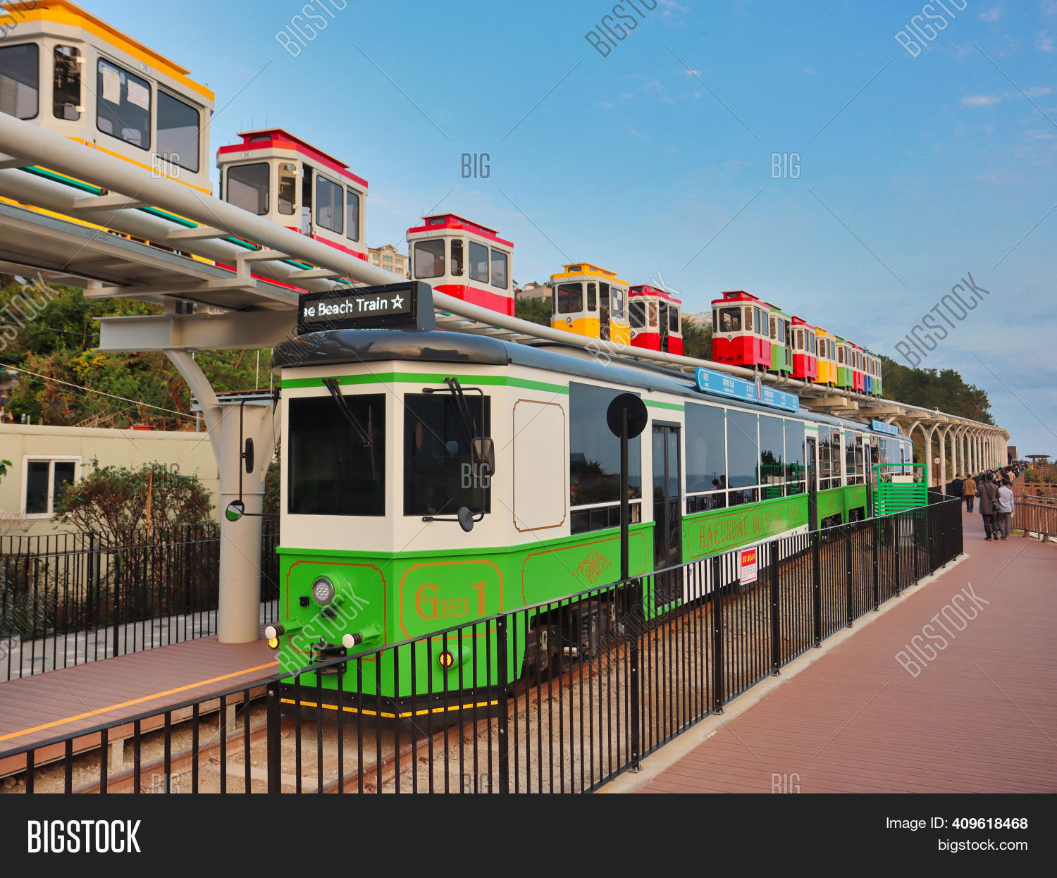 Haeundae Beach Train Image & Photo (Free Trial) | Bigstock