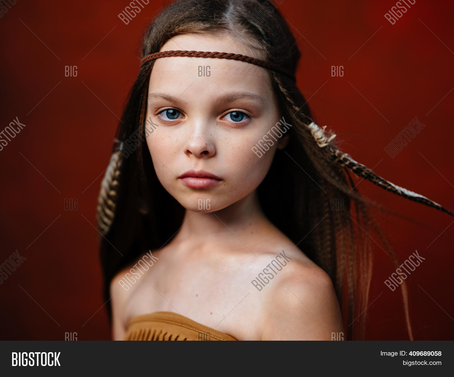 Happy Girl Feather Her Image & Photo (Free Trial) | Bigstock