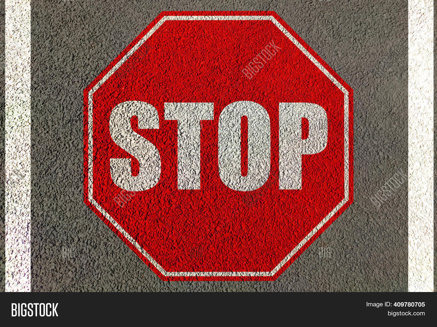 Stop Sign Painted On Image & Photo (Free Trial) | Bigstock