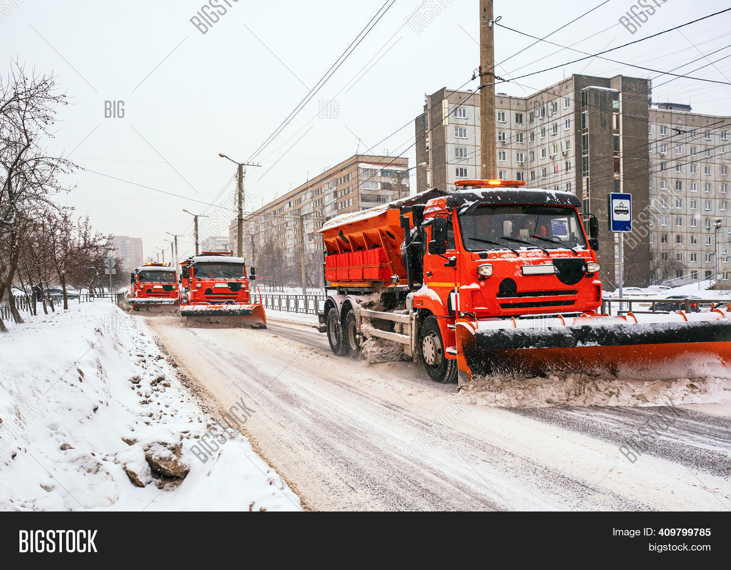 Snow Plough Trucks Image & Photo (Free Trial) | Bigstock