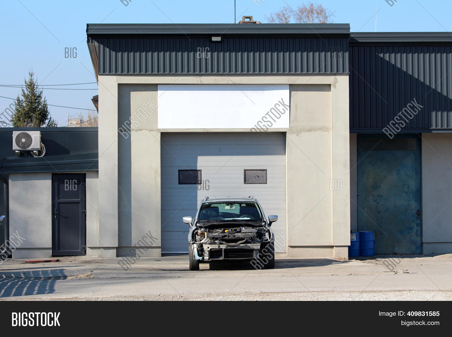 Car Repair Garage Outside