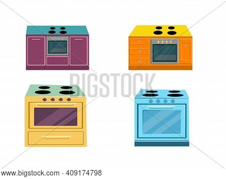 Different Stoves Set Vector & Photo (Free Trial) | Bigstock