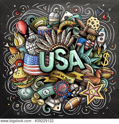 Usa Hand Drawn Vector & Photo (Free Trial) | Bigstock