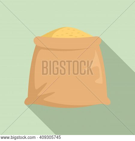 Wheat Sack Icon. Flat Vector & Photo (Free Trial) | Bigstock