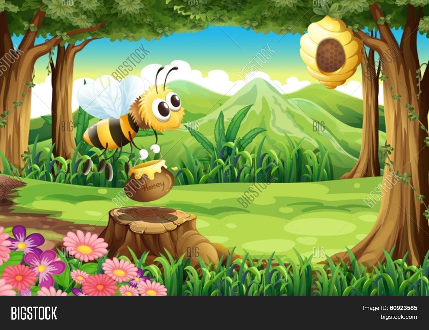 Illustration Bee Vector & Photo (Free Trial) | Bigstock