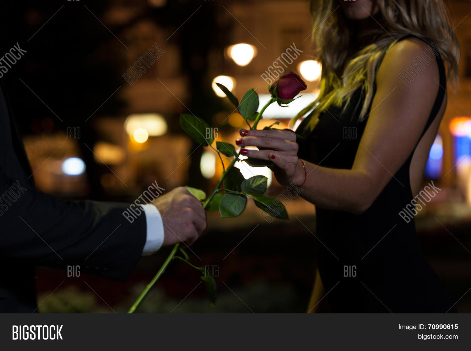 Woman Getting Rose On Image & Photo (Free Trial) | Bigstock