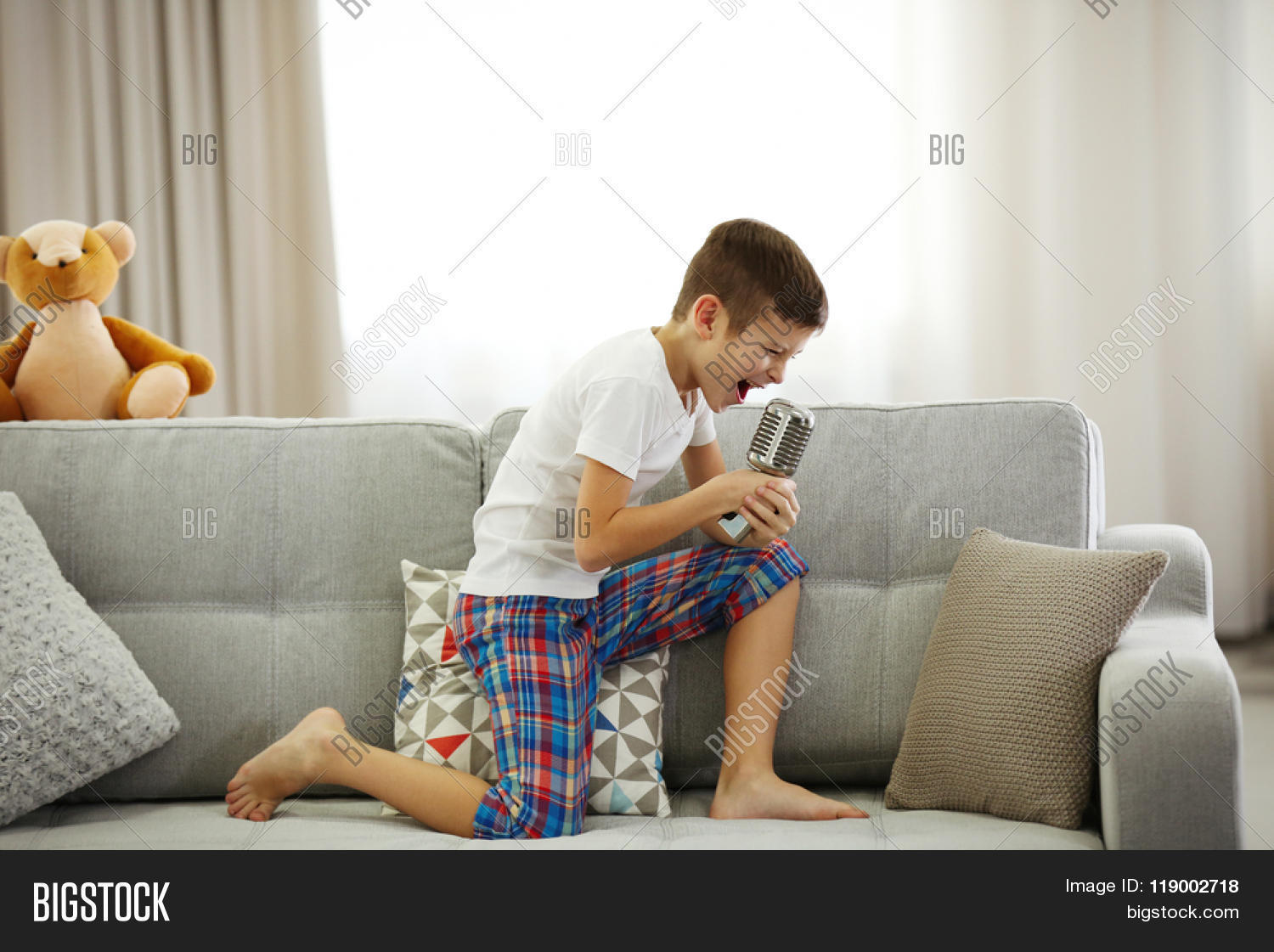 Little Boy Singing Image & Photo (Free Trial) | Bigstock