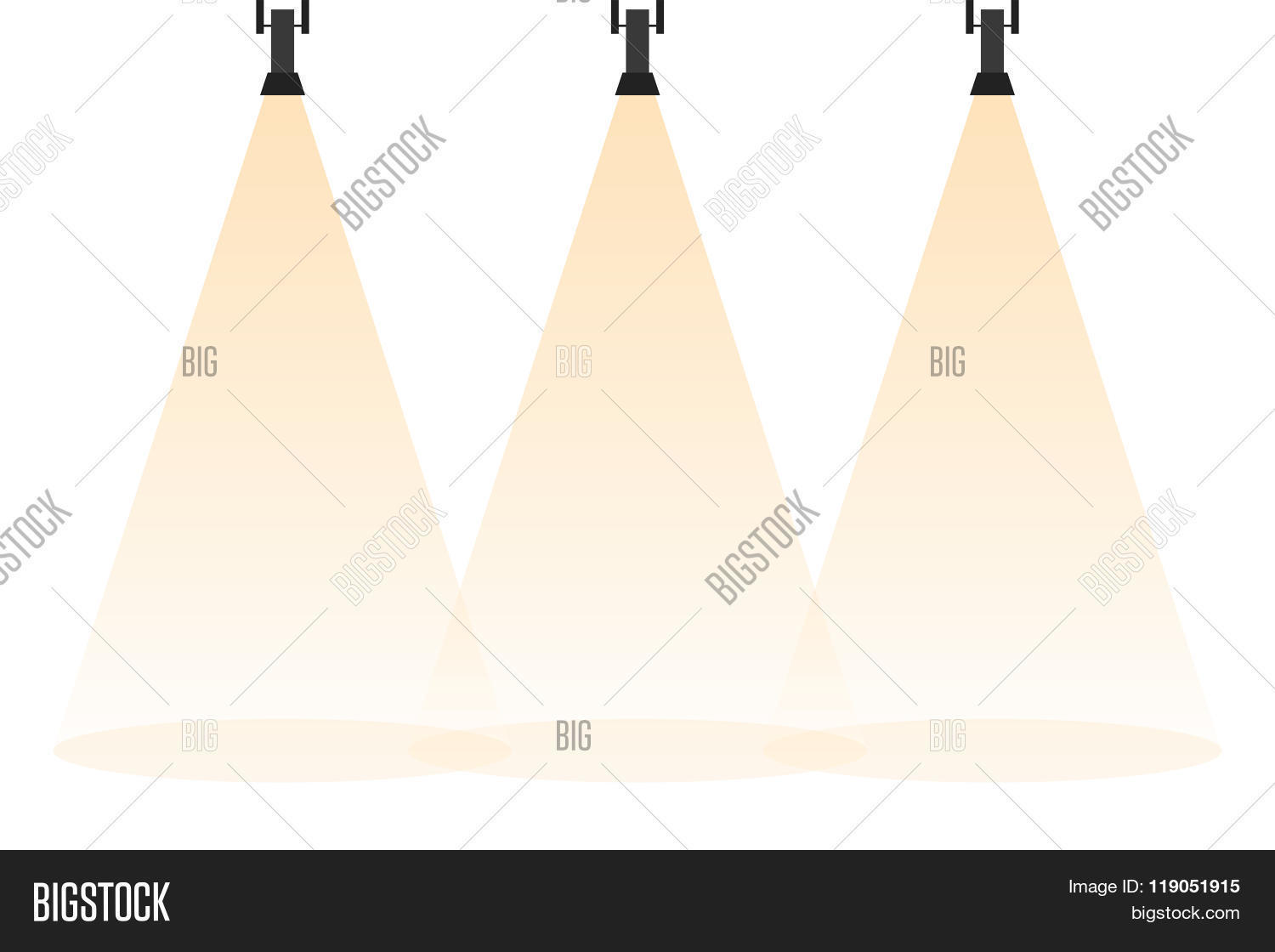 Three Spotlights Vector & Photo (Free Trial) | Bigstock