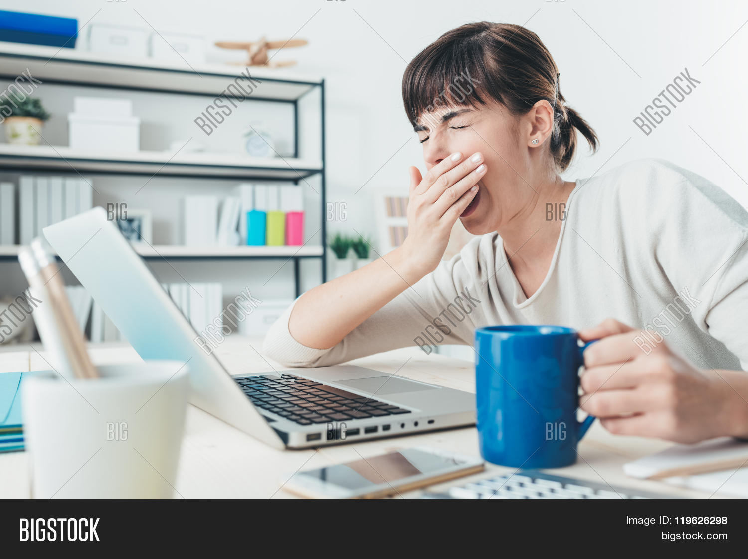 Tired Woman Office Image & Photo (Free Trial) | Bigstock
