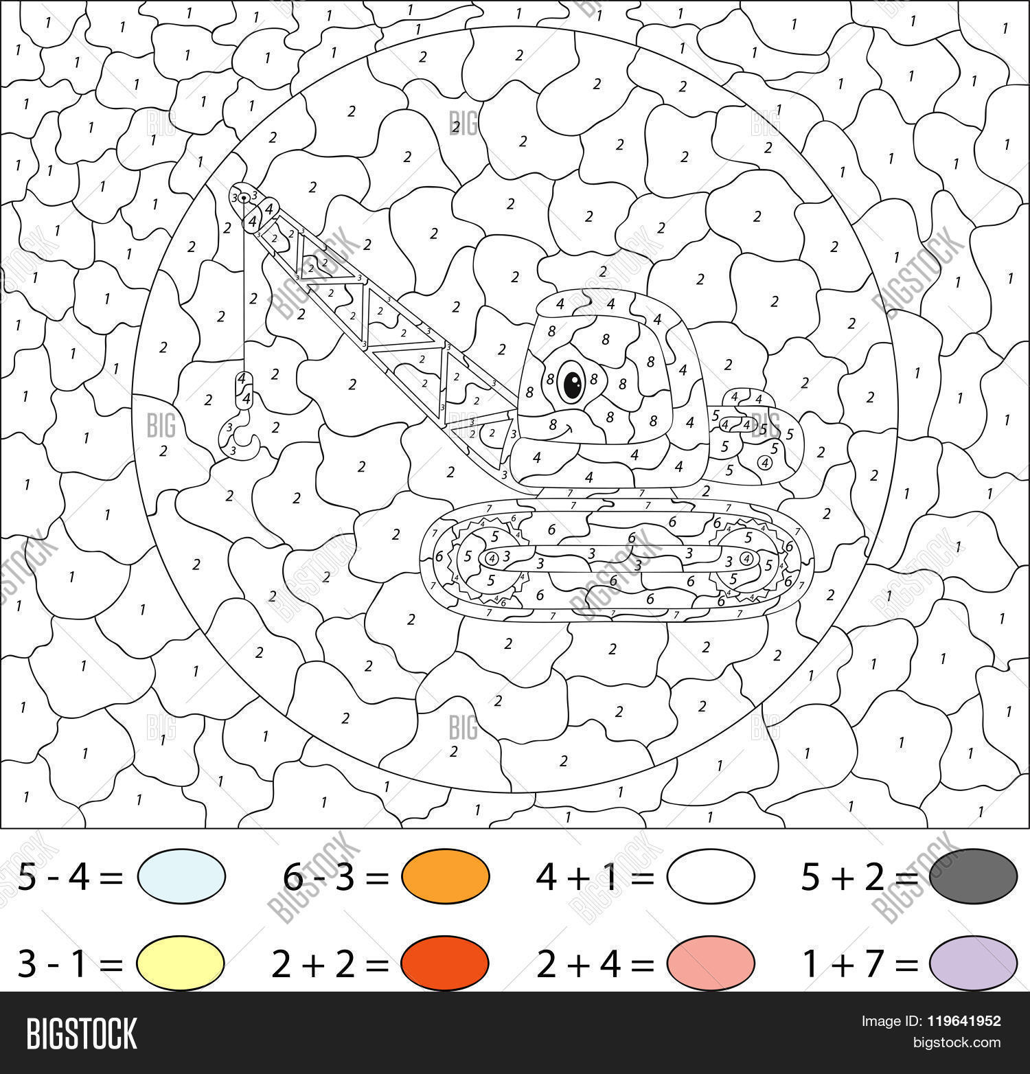 Cartoon Crane. Color Vector & Photo (Free Trial) | Bigstock